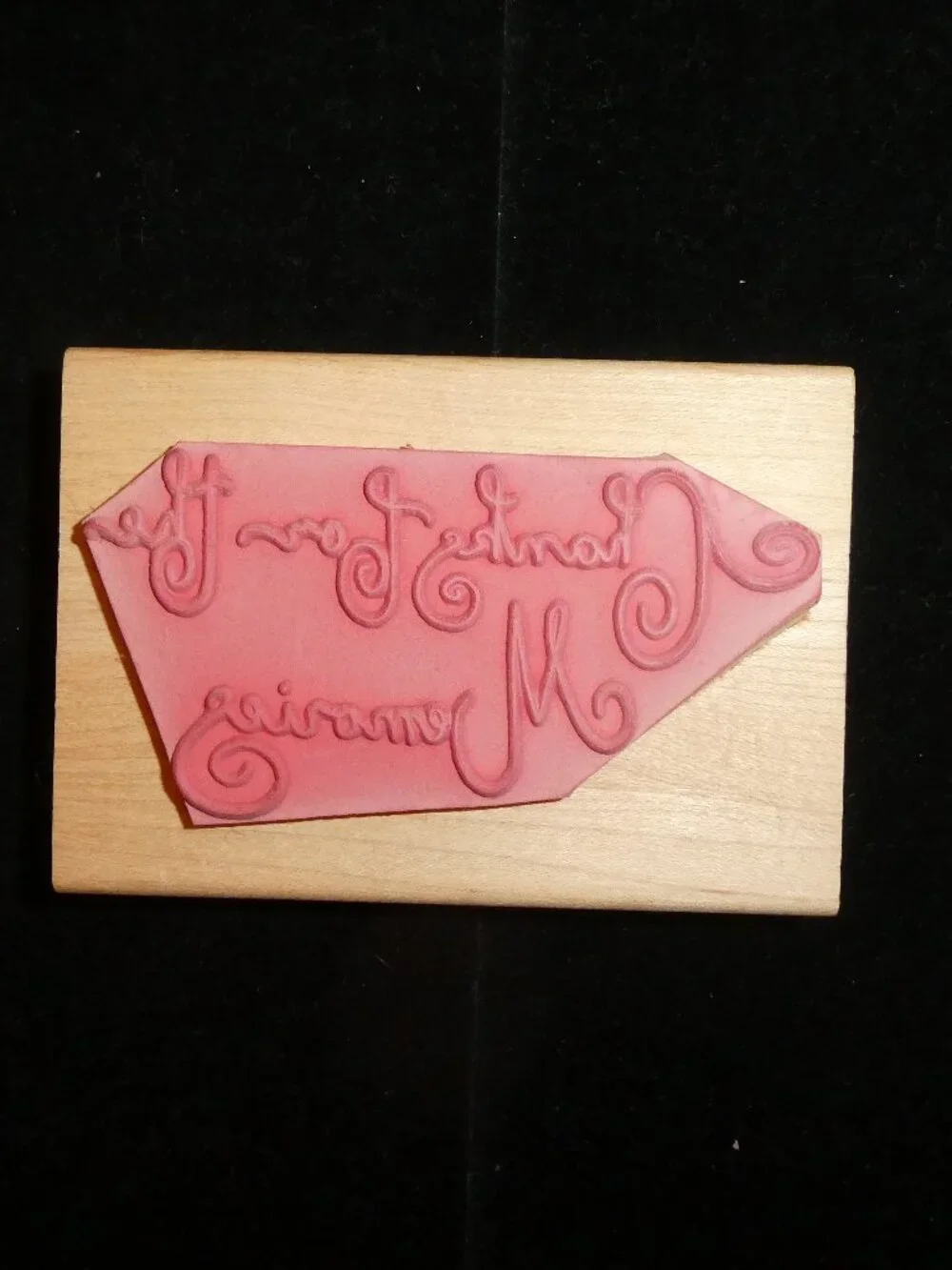JRL Design Co | Office | Unused Thank You Wood Mounted Rubber Stamps By ...